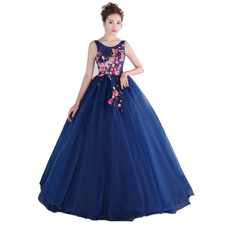 Robe De Bal Bleu Nuit Princesse - Vintage Nation